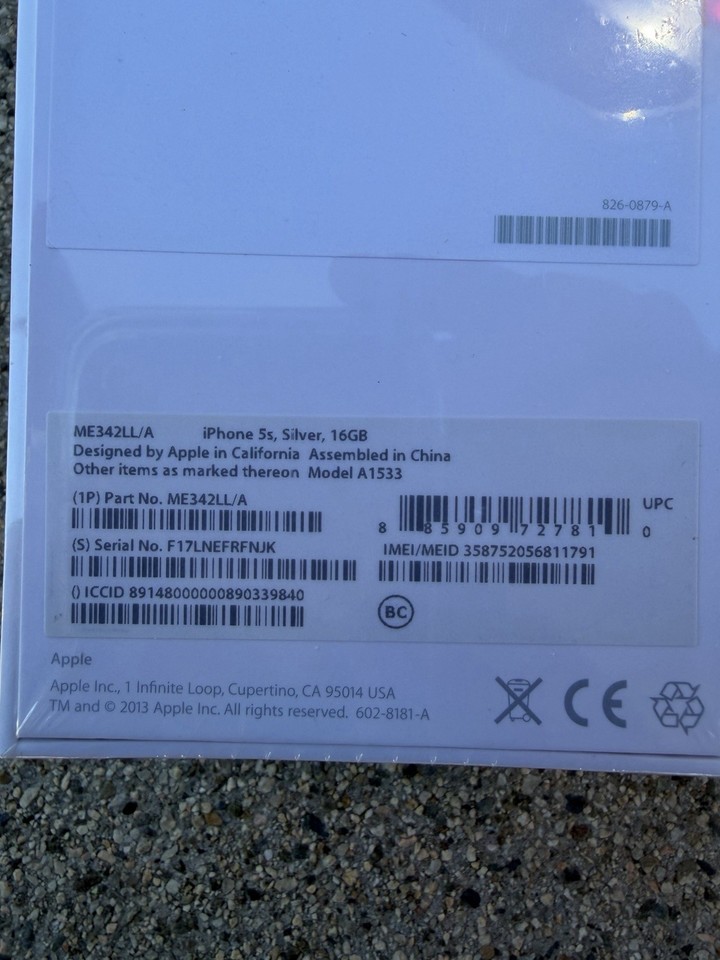 Genuine New & Sealed Apple iPhone 5s - 16GB - Silver (Unlocked) A1533 ...