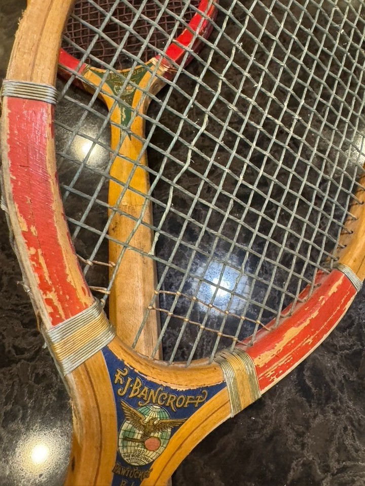 RARE Tennis racquet lot vintage wood collectible 1905, Victor Spalding ...