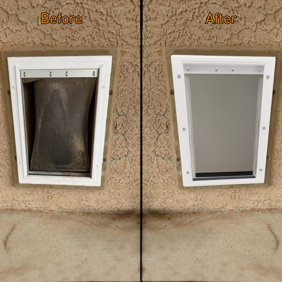 Dog Door Flaps,Medium Dog Door Flap with PetSafe Freedom PAC11-11038 ...