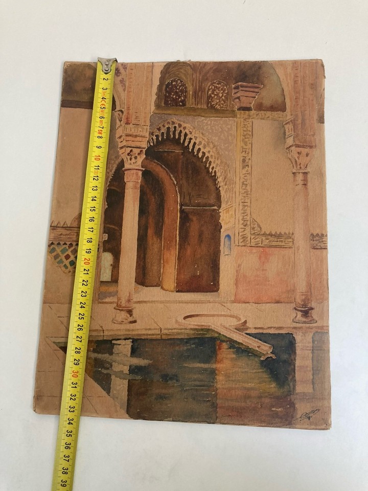 Belle Painting 1900 Riad Orientalist Morocco Maghreb Antique Art Xixth ...