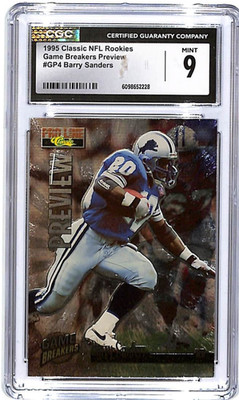 1995 Classic NFL Rookies Barry Sanders Game Breakers Preview GP4 CGC 9 ...