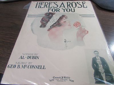 ANTIQUE - HERE'S A ROSE FOR YOU BY DUBIN & McCONNELL - 1916 | eBay