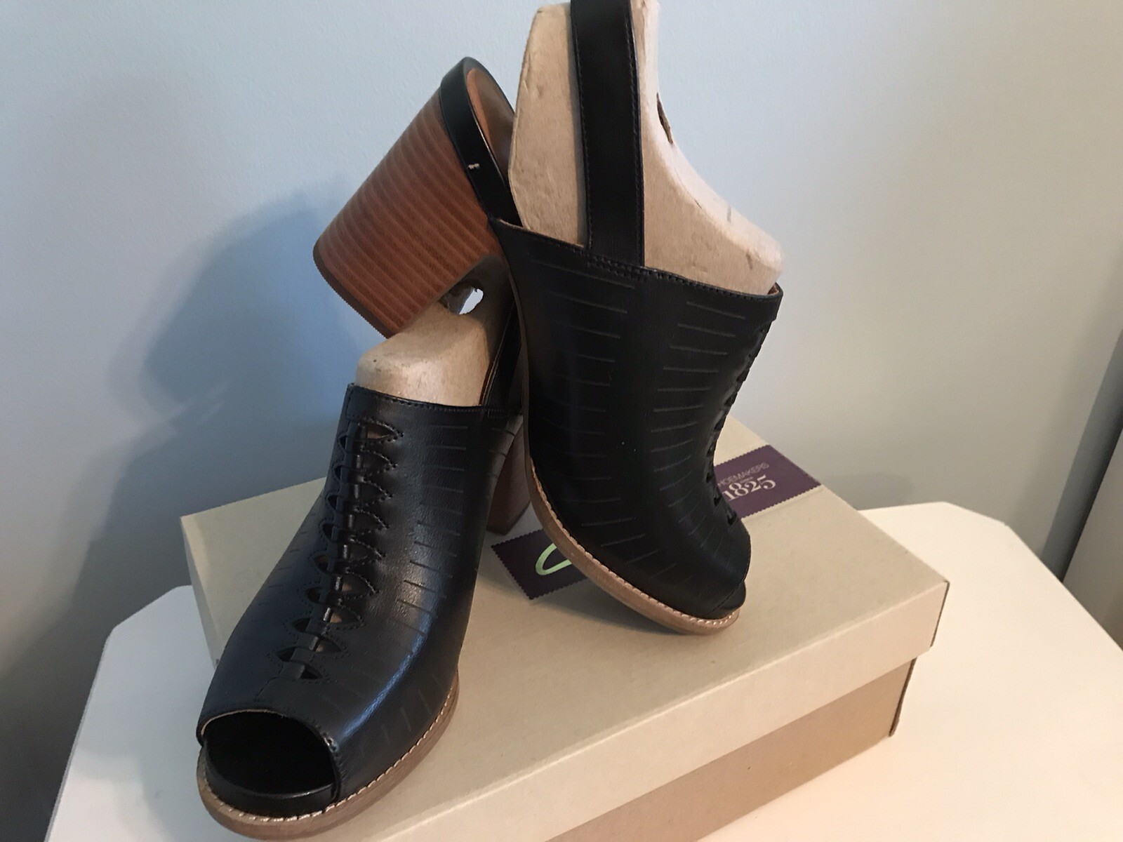 CLARKS WOMENS BLACK OPEN TOE SANDLE SHOE 7.5 NEW | eBay