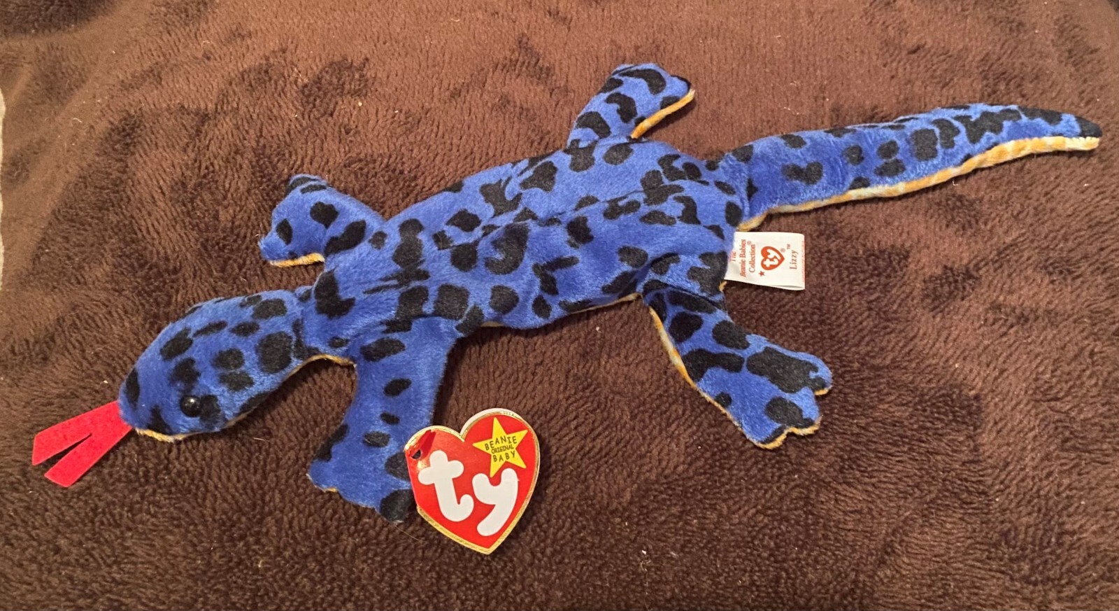 Retired Lizzy Lizard TY Beanie Baby 1995 With PVC Pellets Rare FREE ...