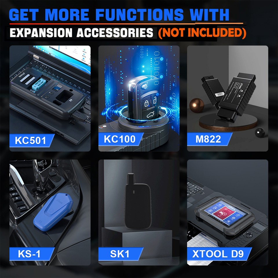 XTOOL D9 Bidirectional OBD2 Scanner Full System Diagnostic Tool Key ...