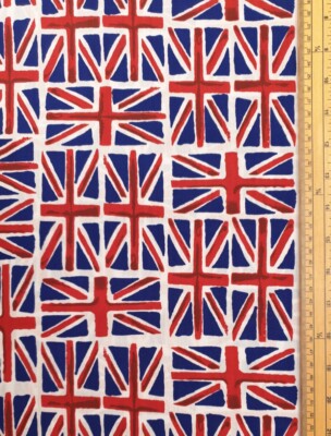 Union Jack fabric 35% Cotton 65% polycotton material metre United ...