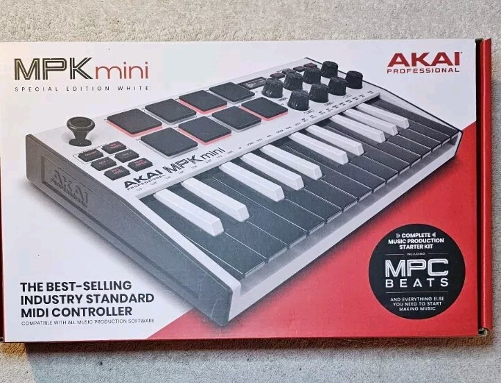 AKAI Professional MPK Mini Limited Edition White 25-Key Pad Controller ...