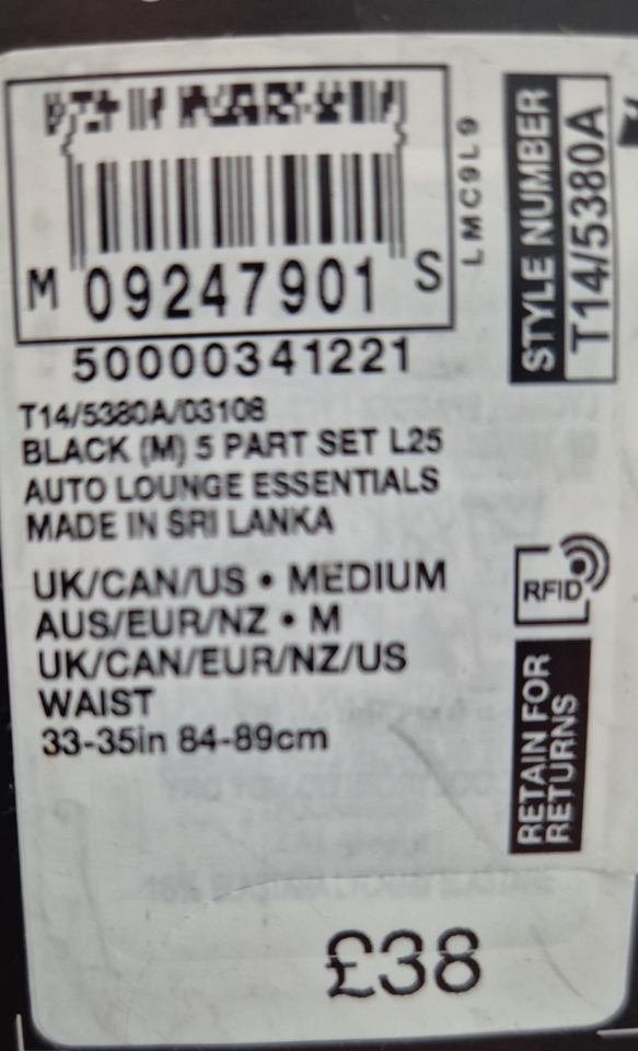 Marks & Spencer 5 Pack Autograph Microskin Trunks Black Medium 33-35 ...