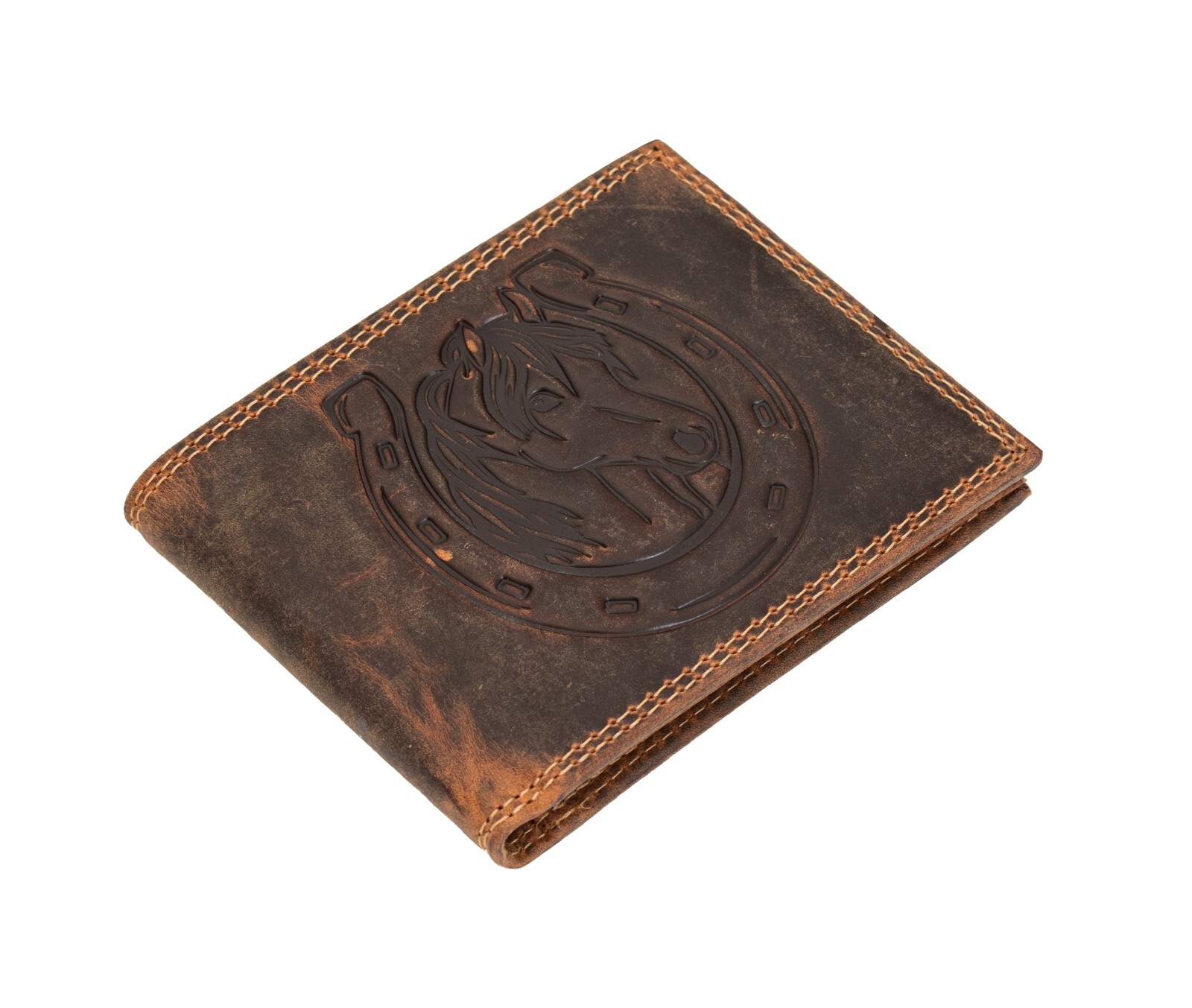 Men's Western Wallet Genuine Leather Hand Crafted Bifold Cowboy Rodeo ...