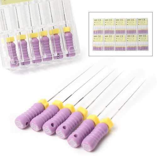10Pack Dental K-FILES 25mm #10 Root Canal Hand Use Endo K Files ...