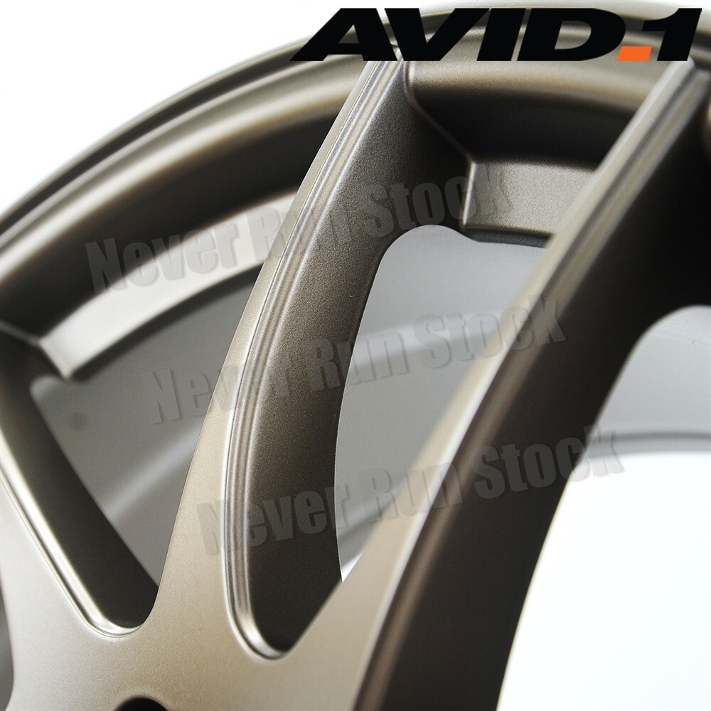 AVID.1 AV-32 18x8.5 5x114.3 +35 OFFSET MATTE BRONZE 10 SPOKES SPORT 4 ...