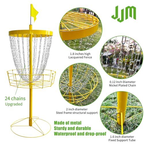 JJM Disc Golf Target Frame Disc Sports Pro 24 Chain Portable Disc Golf ...