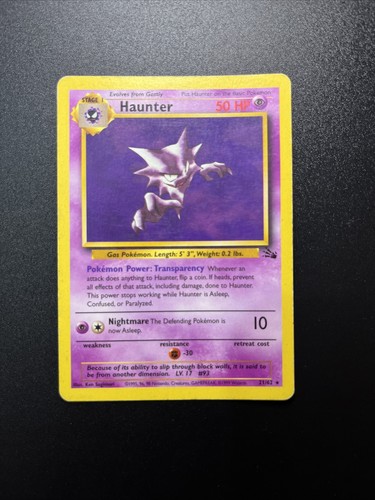 Pokémon TCG Haunter Fossil 21 Regular Unlimited Rare | eBay