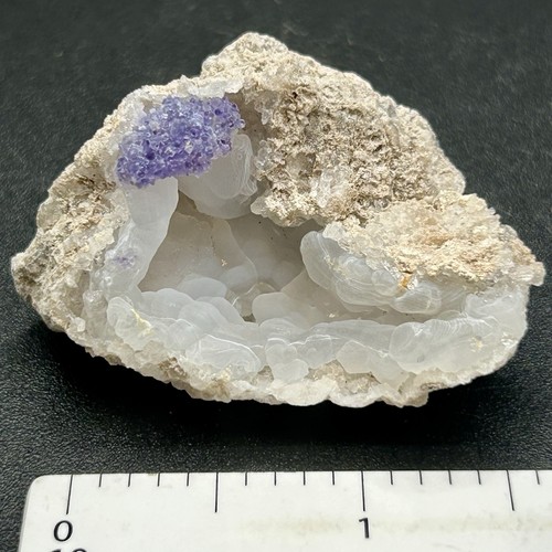 Purple Fluorite & Chalcedony Crystal Geode (Spirit Flower) High Quality ...