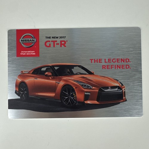 Nissan GTR Promotional Metal Print Card Ad Silver 2017 | eBay