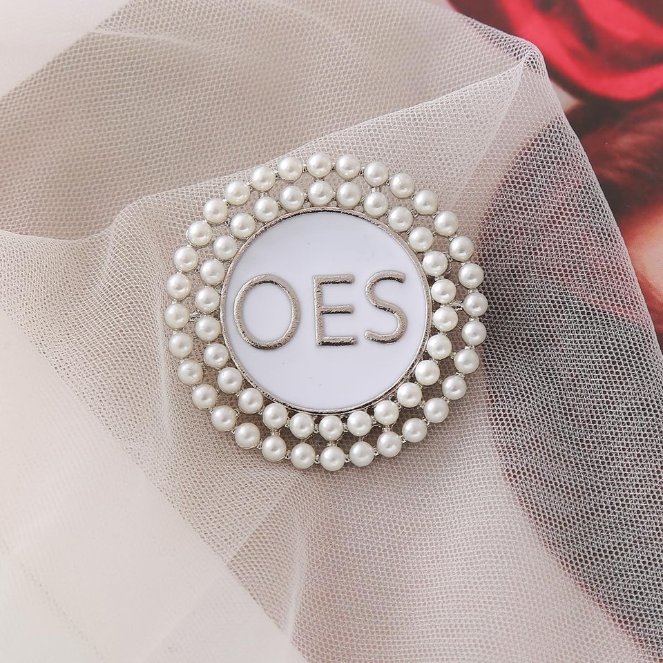 OES Pearl Brooch Order Of The Eastern Star Sorority Letters Social Club ...