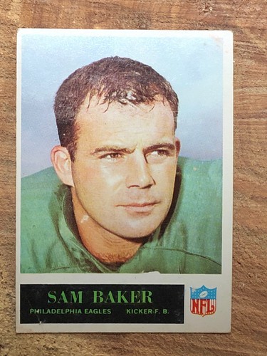 1965 Philadelphia Football Sam Baker #128 VG-EX (crease) Philadelphia Eagles | eBay