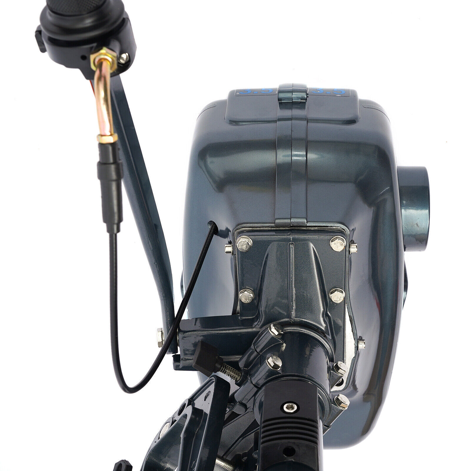 2-Stroke 3.5HP Heavy Duty Outboard Motor Boat Engine & Air Cooling CDI ...