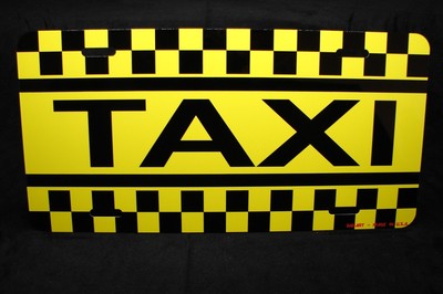 TAXI CAB LICENSE PLATE FOR CABS TAXIS ALUMINUM METAL NICELY DESIGN | eBay