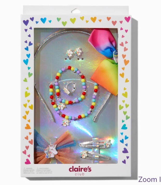 Claire’s clip Earrings unicorn jewelry Necklace set headband Bow lot | eBay
