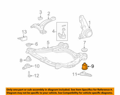 52217-33020 Toyota Cushion, front suspension member body mounting, rear ...
