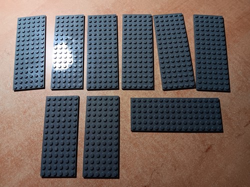 LEGO BULK LOT 9 DARK BLUISH GRAY FLAT PLATE 6X14 6X16 #3456 #3027 | eBay