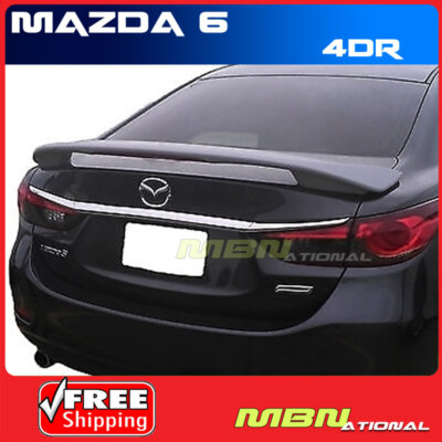Spoiler For 14-18 Mazda 6 Mazda6 4 Door Sedan Primer ABS Rear Trunk 2 ...