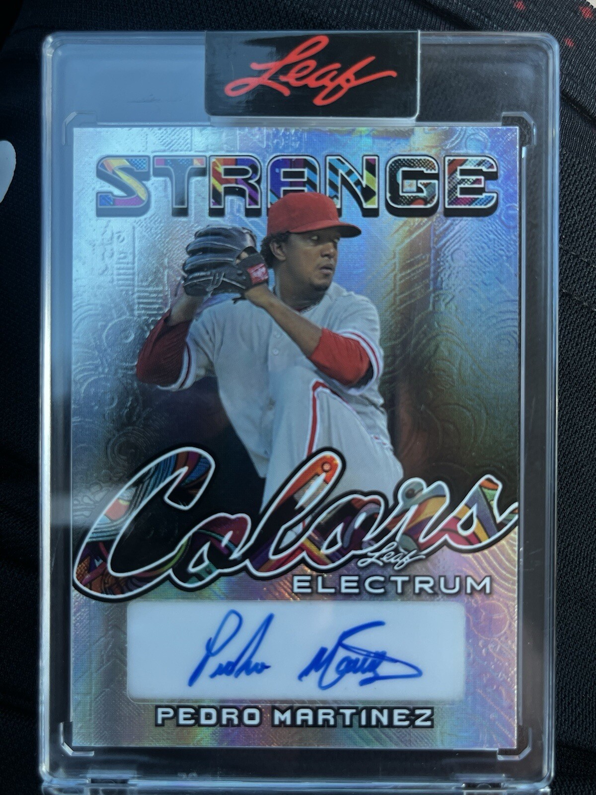 Pedro Martinez 2024 Leaf Electrum Strange Colors Silver Signed Auto #3/ ...