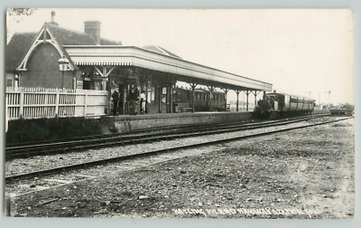 PHOTO Hayling Island railway station 1910. STEAM LOCOMOTIVE ENGINE ...