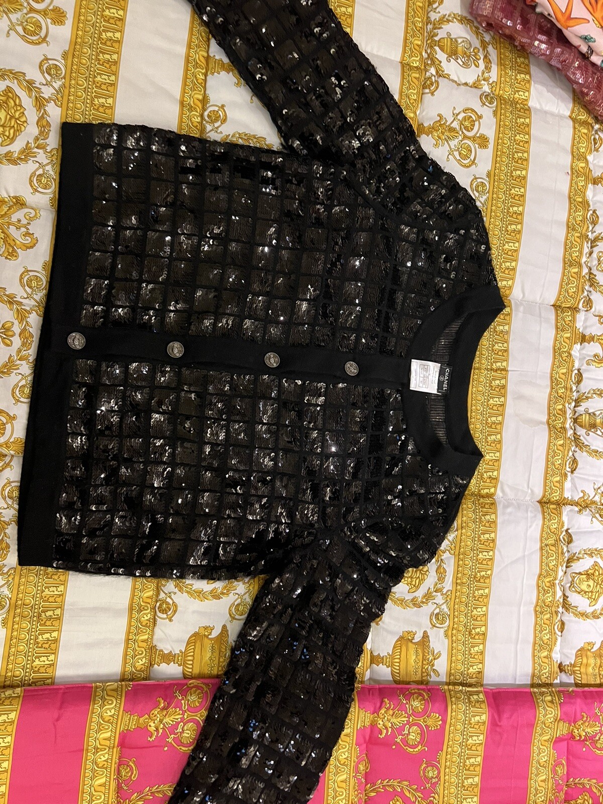 Chanel Authentic Vintage Sequin Sweater | eBay