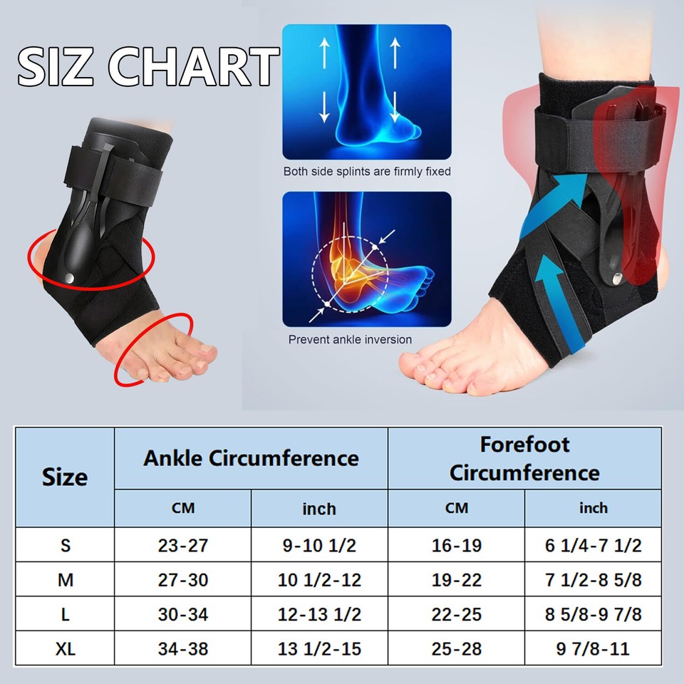 Ankle Brace Support Foot Stabilizer Plantar Fasciitis Pain Relief ...