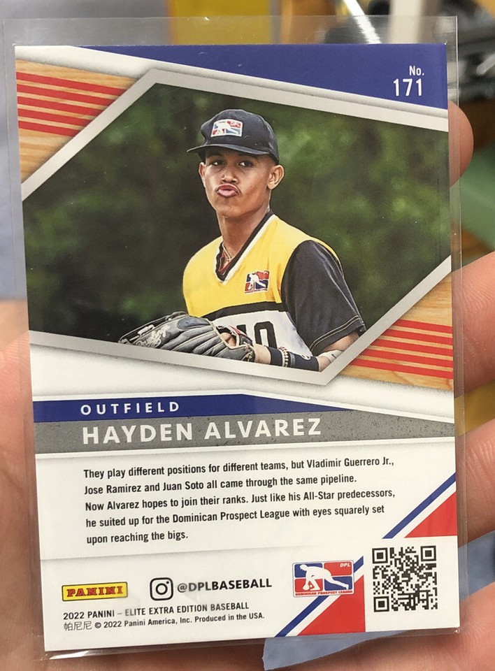 2022 Elite Extra Edition Decade Dominican Prospect Hayden Alvarez ...