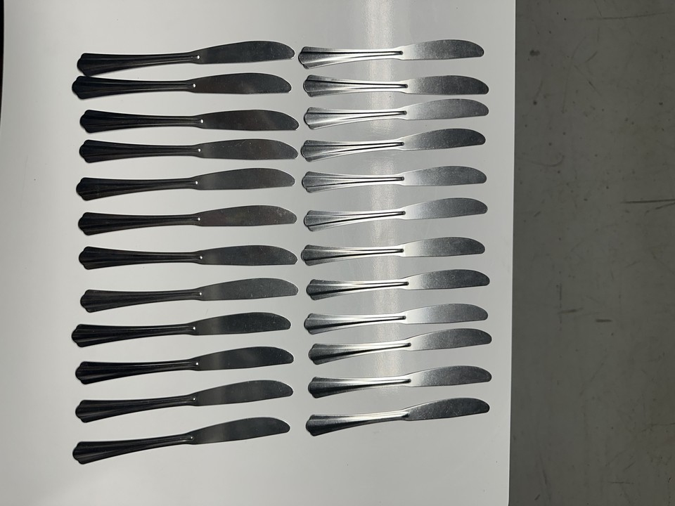 Stainless Steel Dinner Knives – Classic Grooved Handle – 7.2" (24 Units ...