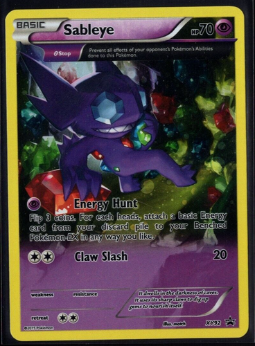 Sableye XY92 Holographic Black Star Promo Pokemon TCG Near Mint | eBay