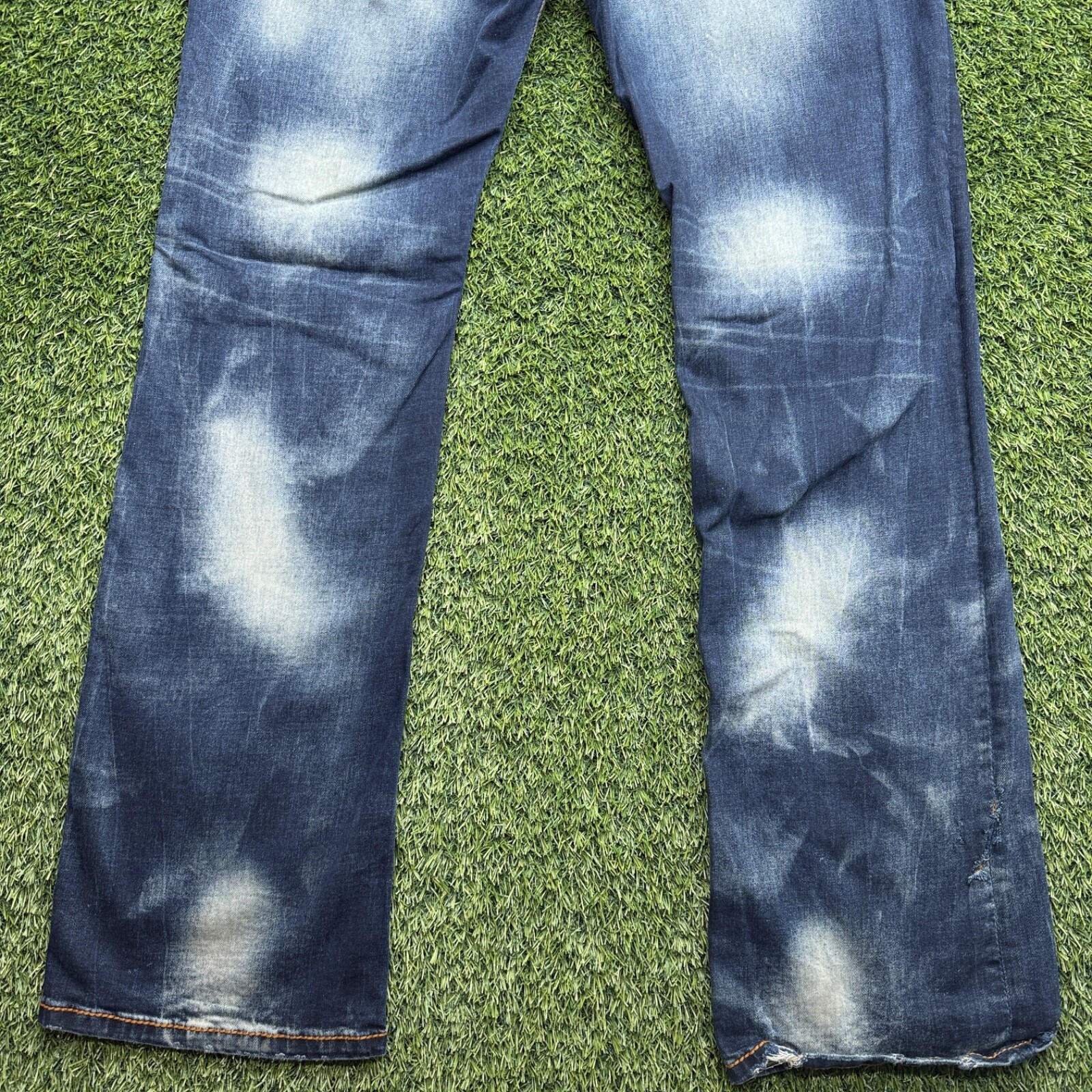 Affliction Cooper Jeans Mens 36x34 Blue Denim Dark Wash Blue Fade ...
