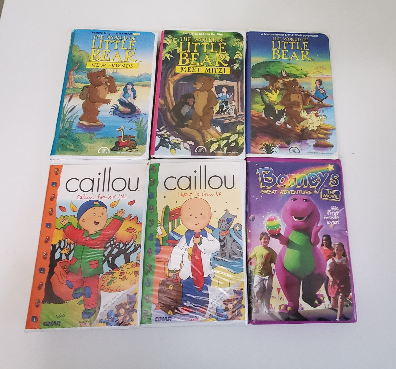 Lot Of 6 Kids VHS Barney, Caillou, The World Of Little Bear | eBay