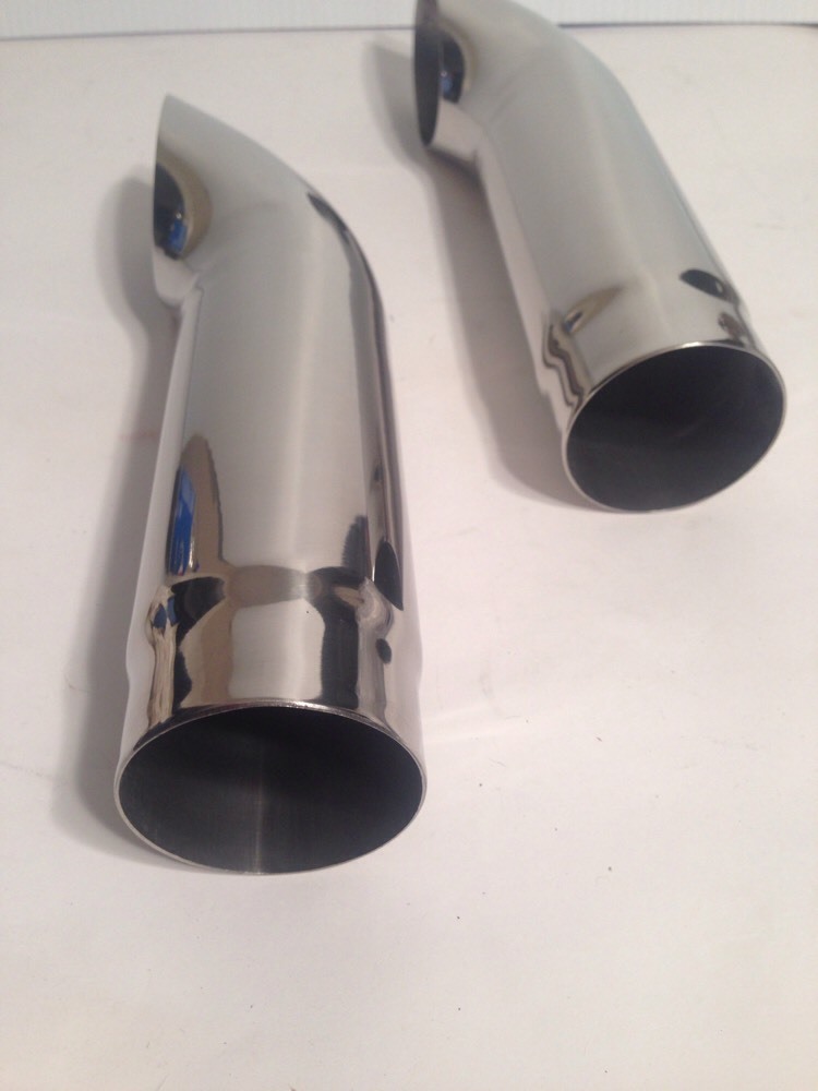 Flo Pro 2 1/2" Stainless Steel Turndown Exhaust Tips 2 Pcs | FP5612TD ...