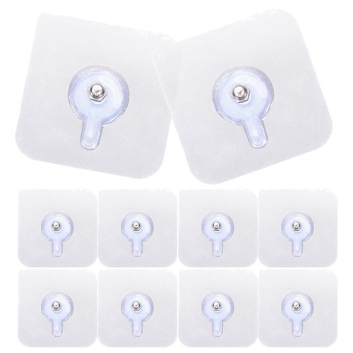 10 Pcs Self Adhesive Hooks Sticky No Trace Screw Sticker Picture ...