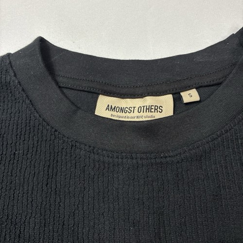 NWT Amongst Others NYC Textured Deep Shoulder Boxy Fit Shirt Black ...