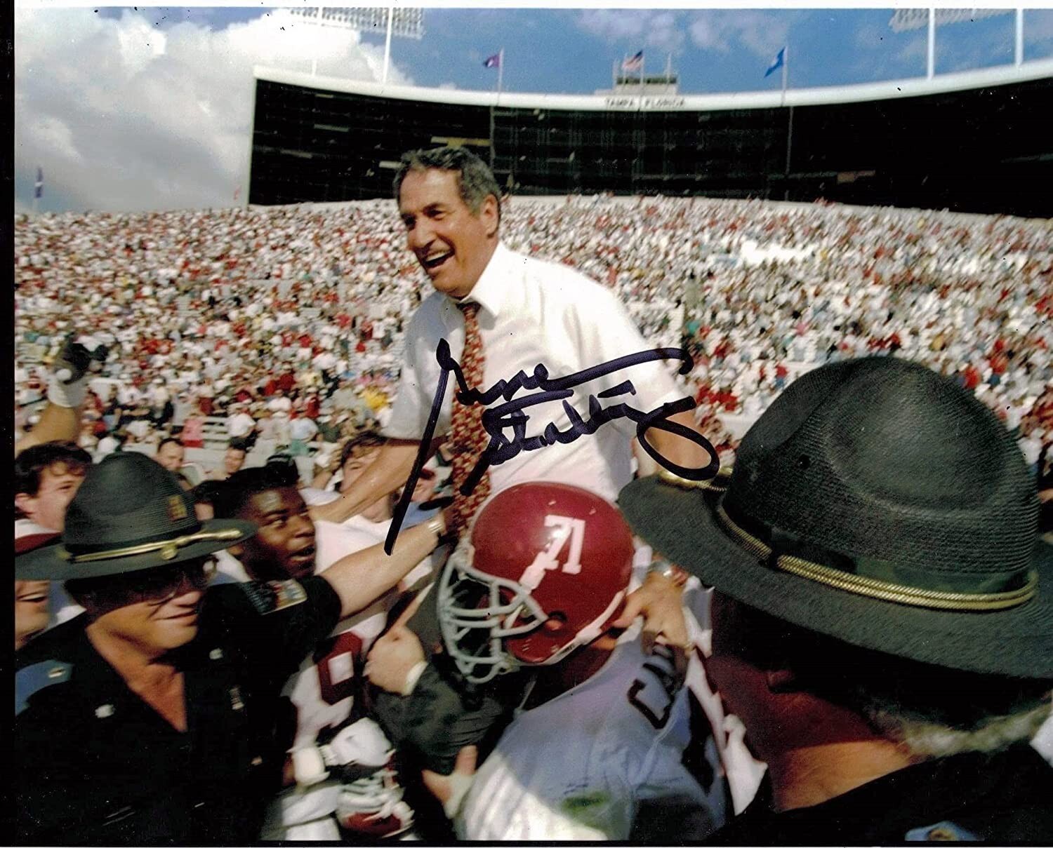 Gene Stallings signed 8x10 photo University of Alabama Coach 1992 ...