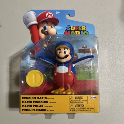 Nintendo Super Mario PENGUIN MARIO w/Coin 4" Jakks Collectible Toy ...