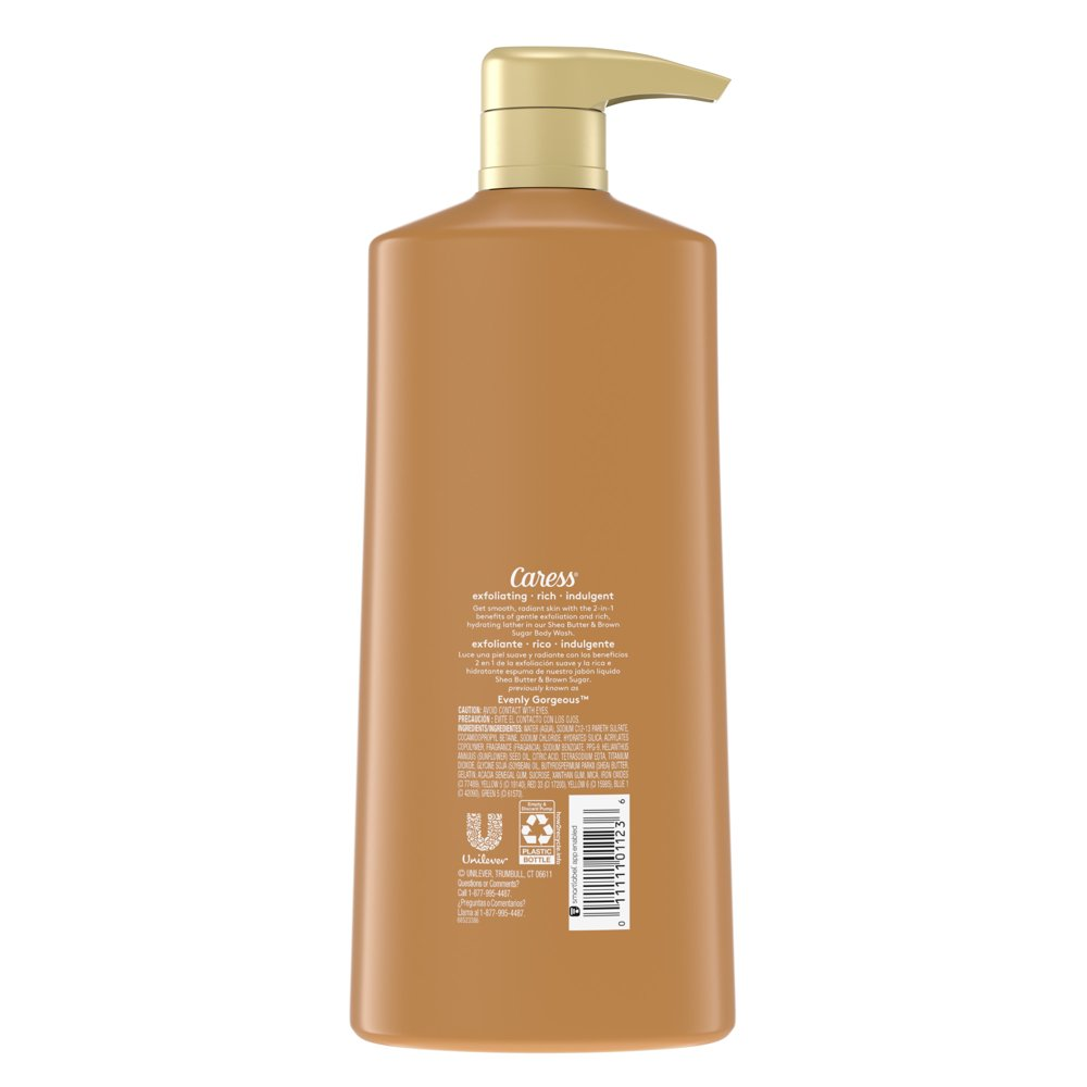 Hydrating & Exfoliating Body Wash W/ Pump Skin Shea Butter & Brown ...