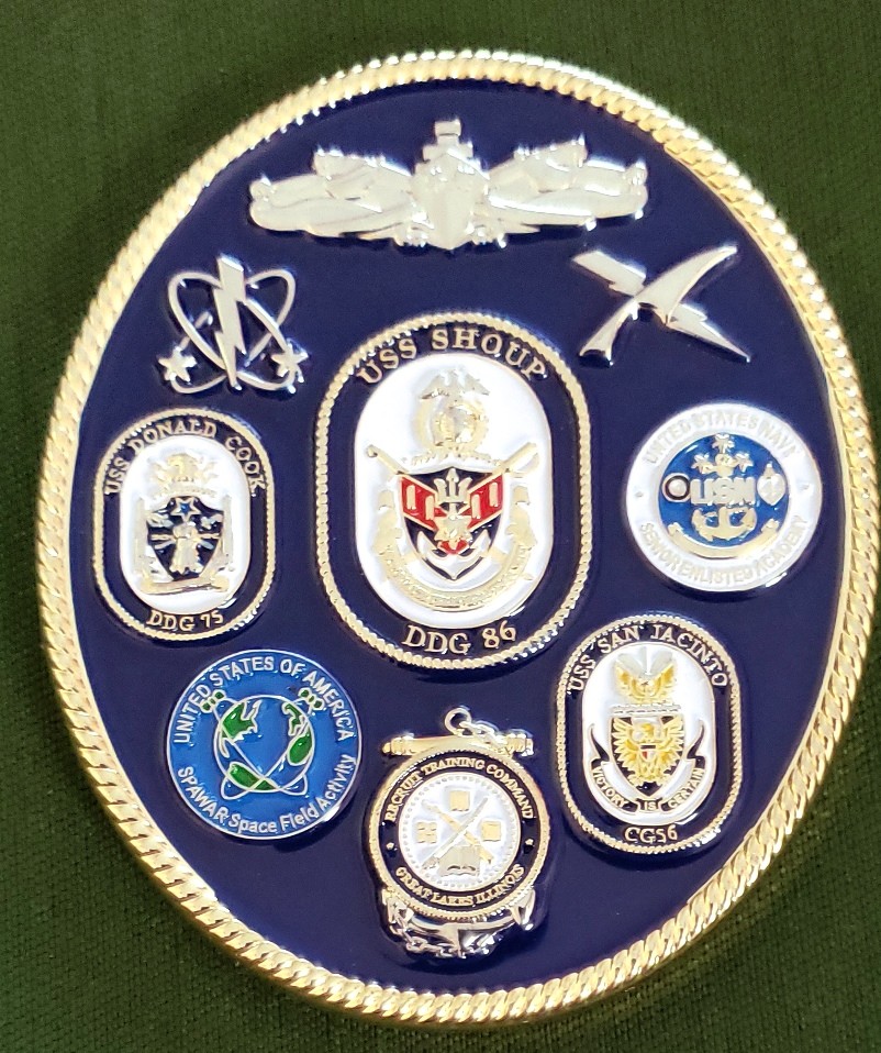 Awesome 2" US Navy Military CPO CMC BZ Award Challenge Coin USS Shoup ...