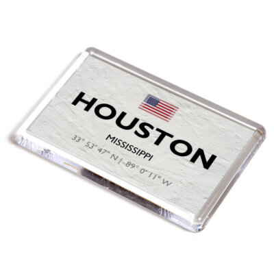FRIDGE MAGNET - Houston - Mississippi - USA - Lat/Long | eBay UK