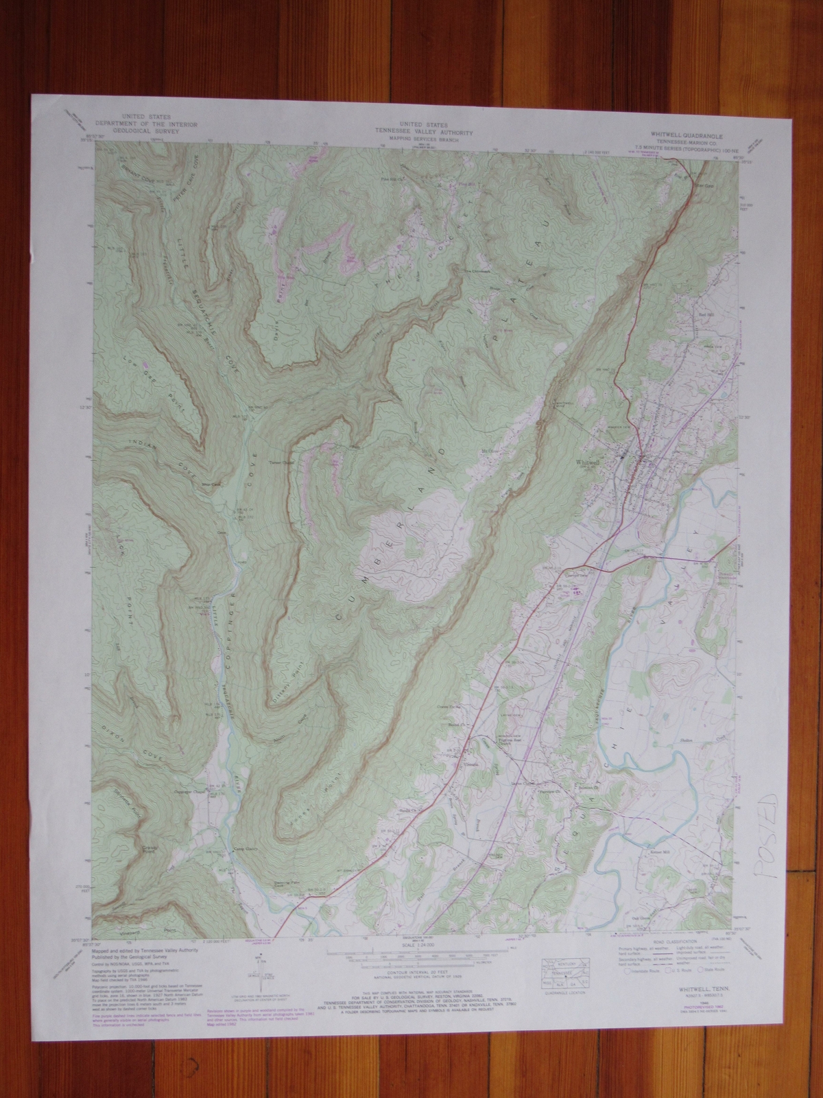 Whitwell Tennessee 1983 Original Vintage USGS Topo Map | eBay