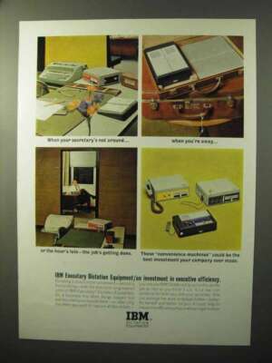 1964 IBM Executary Dictation Equipment Ad - When Away | eBay