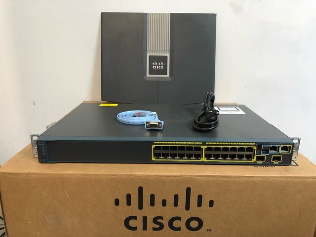 CISCO WS-C2960S-24TD-L 24-Port Gigabit Switch ios-15.2 2460S-24TD-L 2x ...