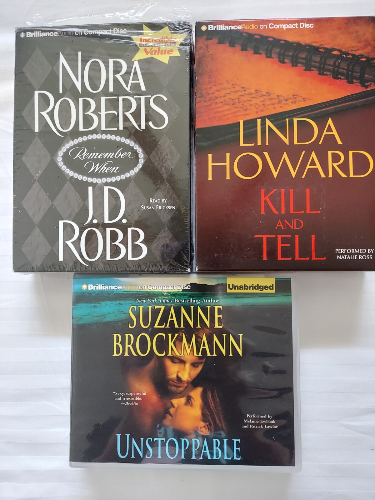 Nora Roberts CD Remember When, L. Howard - Kill & Tell, S Brockman - Unstoppable | eBay