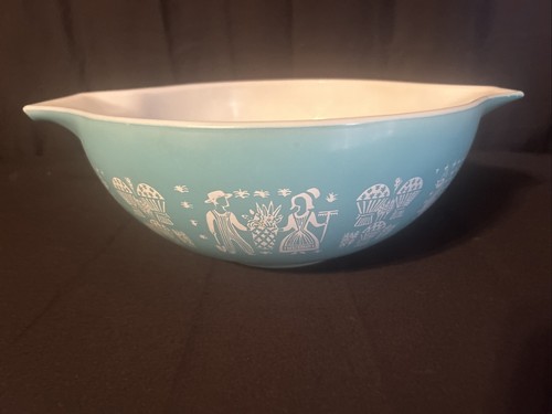 GREAT! Vintage Pyrex Cinderella Mixing Bowl 444 Turquoise Amish ...