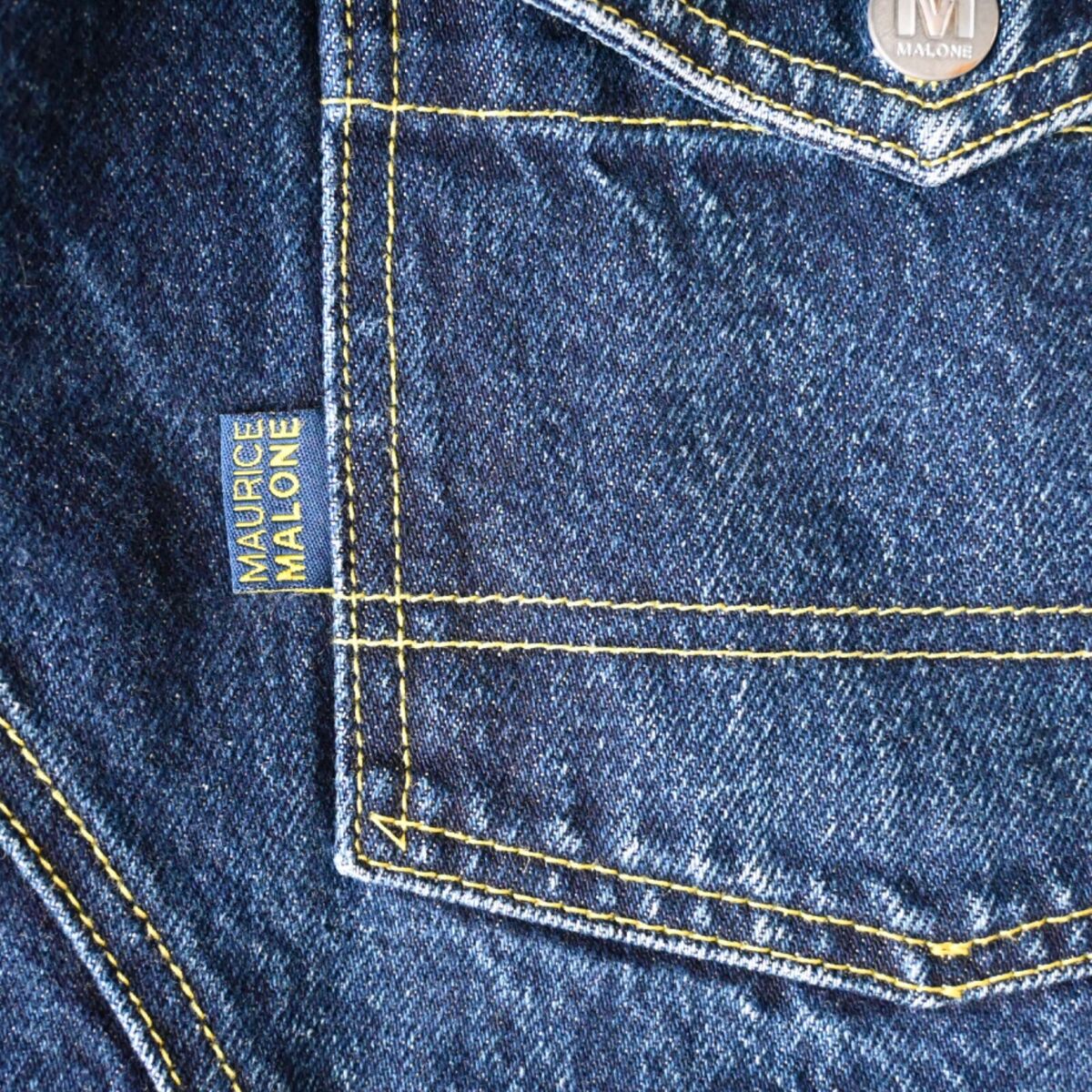 Vintage 1990s MO JEANS by Maurice Malone reflective logo Vintage 1990s MO JEANS by Maurice Malone reflective logo